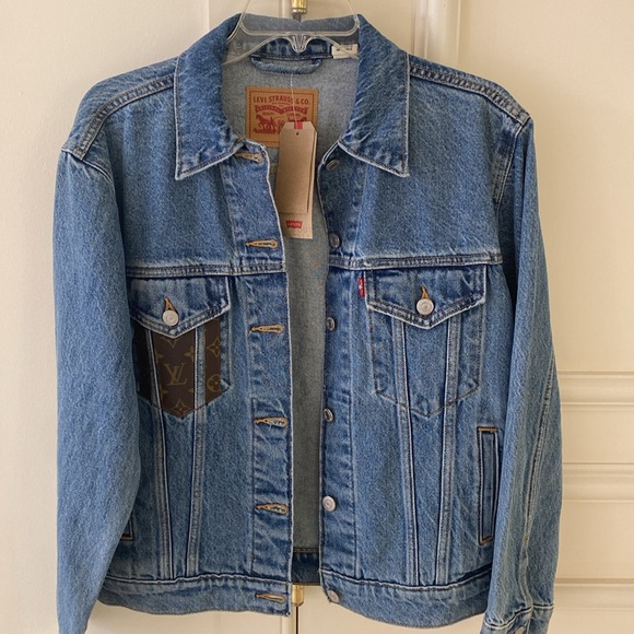 Levi's | Jackets & Coats | Couture Lv Repurposed Levis Monogram Denim ...